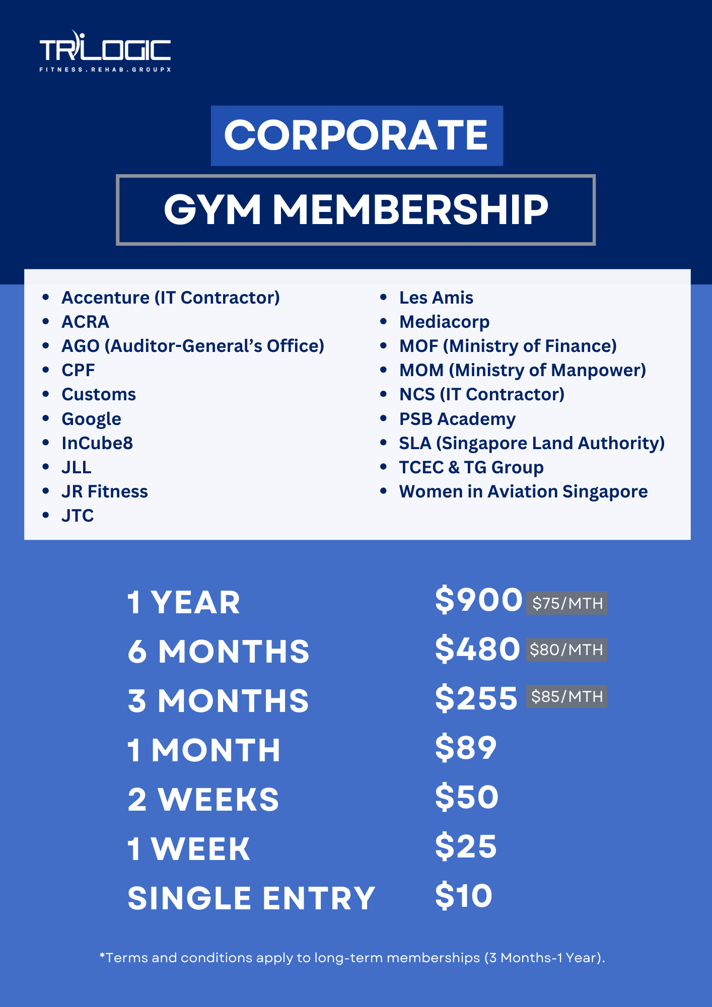 Corporate Membership - Trilogic Fitness